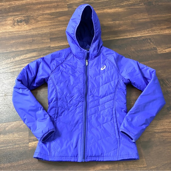 Asics | Jackets & Coats | Asics Womens Puffer Jacket In Royal Blue ...